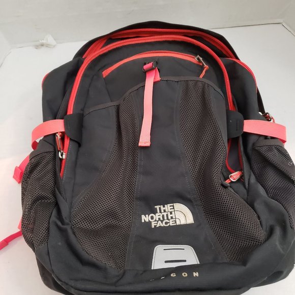 The North Face | Bags | North Face Unisex Recon Backpack Black Gray Red ...